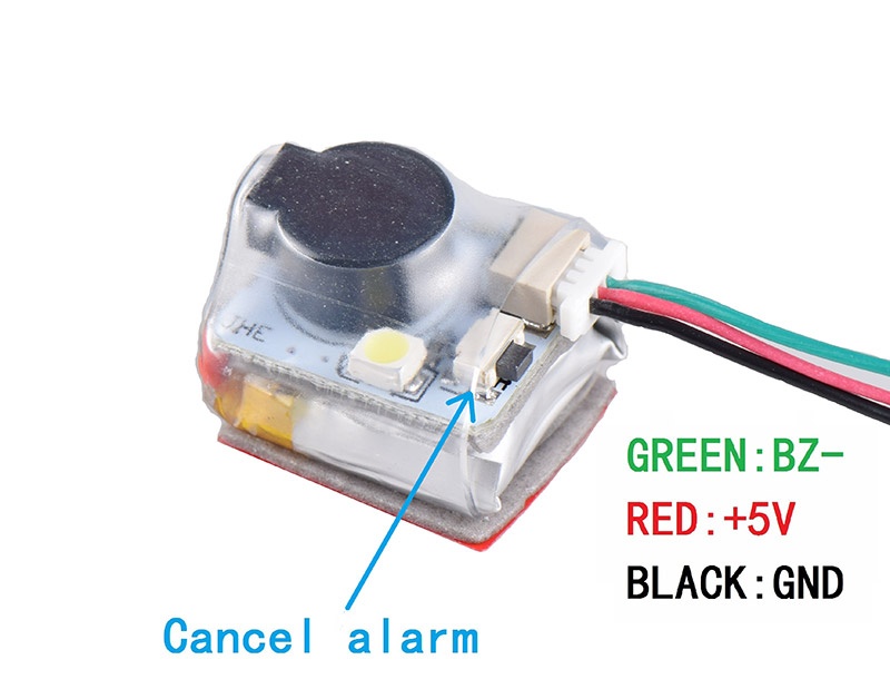 JHEMCU JHE42B-S Finder BB Ring 100dB Buzzer Alarm with LED Light ...